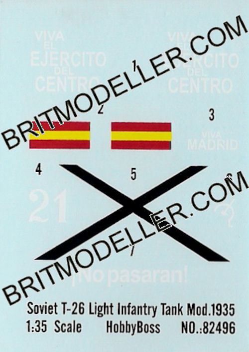 Soviet T-26 Light Infantry Tank Mod. 1935 (82496) 1:35 - Kits ...