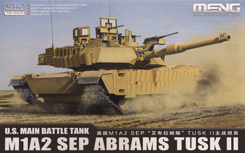 M1A2 SEP Abrams Tusk II US Main Battle Tank (72-003) 1:72 - Kits ...