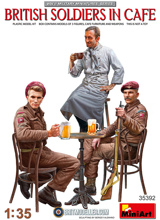 British, US Soldiers & French Civilians in Café (35392, 35406 & 38062 ...