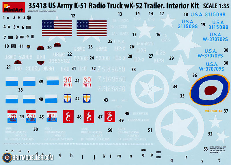 US Army K-51 Radio Truck with K-52 Trailer (35418) 1:35 - Kits ...