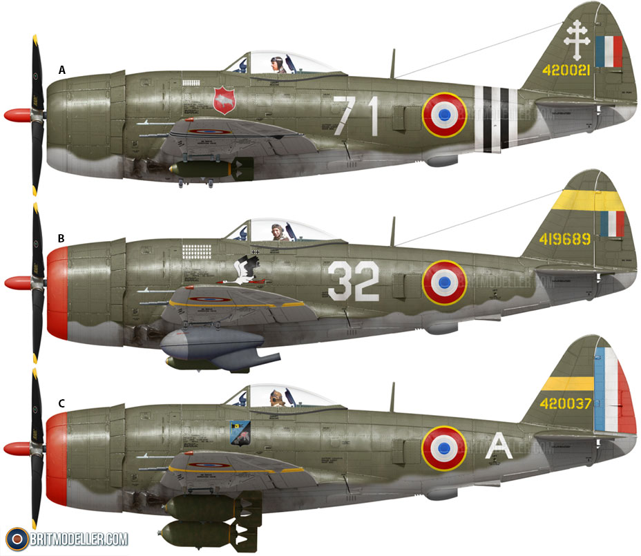 P-47D-28RE Thunderbolt Free French Air Force (48015) 1:48 - Kits ...