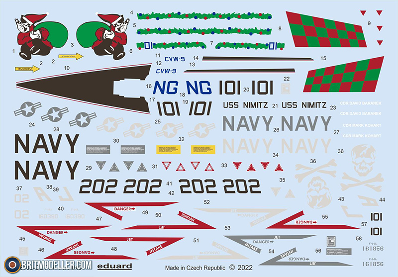 Grumman F-14A Tomcat Decals (D48105) 1:48 - Decals & Masks ...
