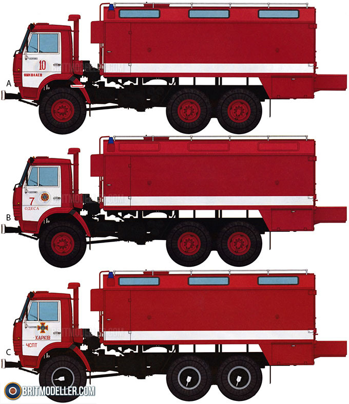 AR-2 (KamAZ 43105) Hose Fire Truck (35003) 1:35 - Vehicle Reviews ...