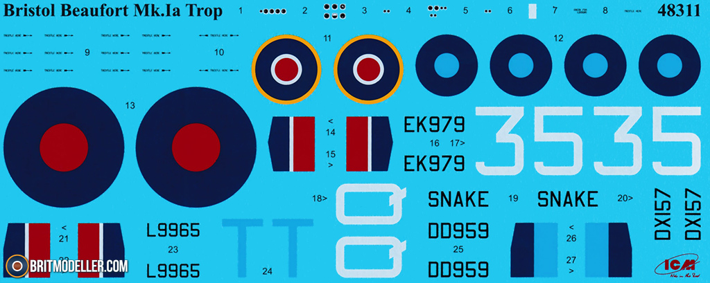 Bristol Beaufort Mk.IA with RAF Pilots (48313) 1:48 - Kits ...