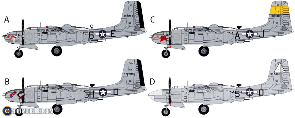 A-26B/C Invader Decals (D4801) 1:48 - Decals & Masks - Britmodeller.com