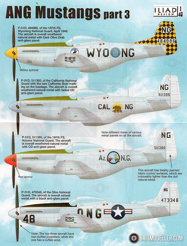 ANG Mustangs Part 3 1:48 Iliad Designs (48038) - Decals & Masks ...