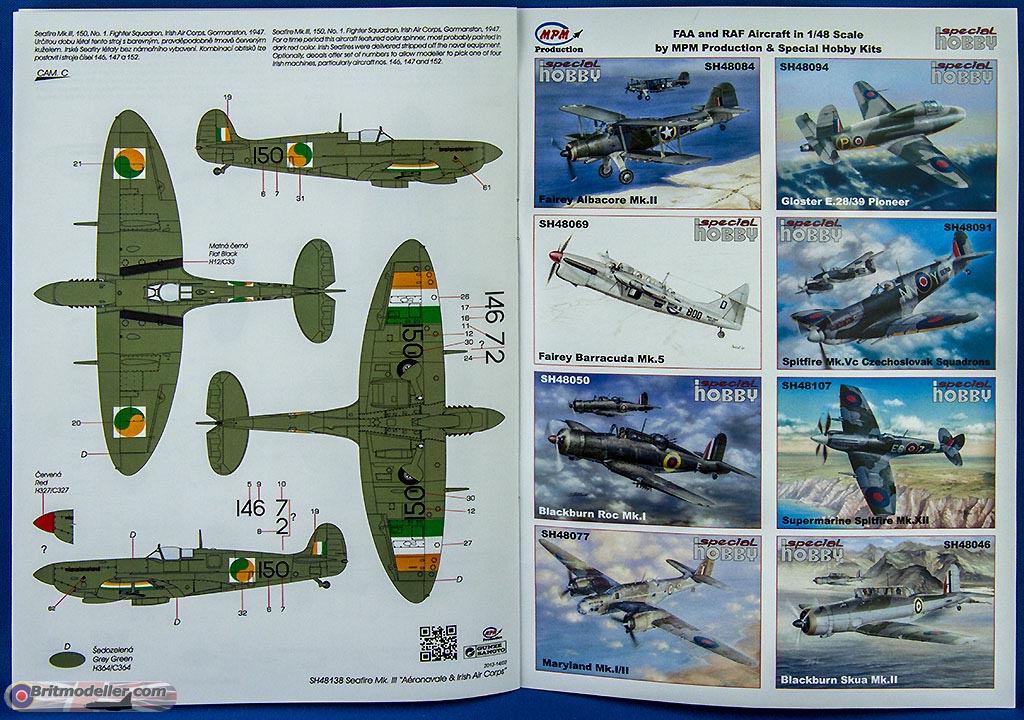 Special Hobby Supermarine Seafire Mk.III 1/48 Aéronavale, Irish Air ...