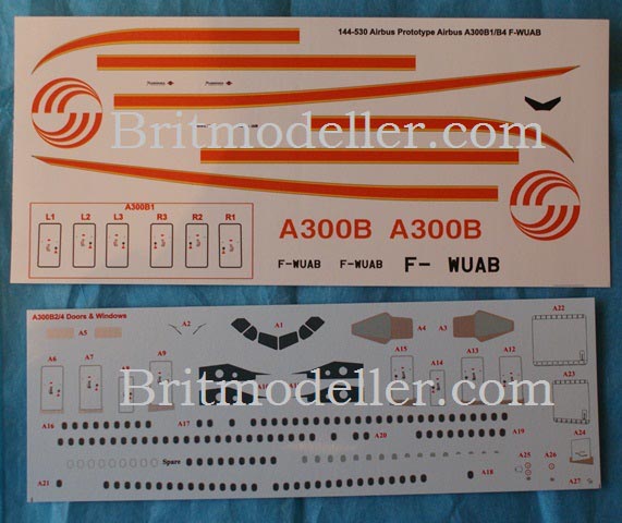 Airbus A300 B1/B4 prototype decal sheet. - Decals & Masks ...