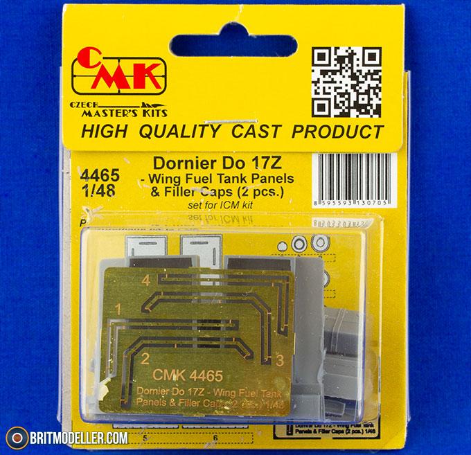 Dornier Do.17Z Wing Fuel Tank Panels & Filler Caps (4465 for ICM) 1:48 ...