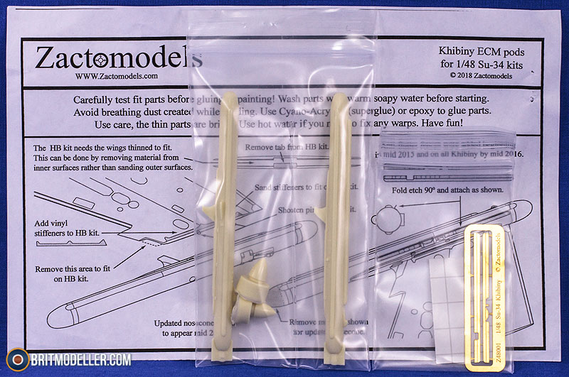 Khibiny ECM Pods for Su-34 (Hobby Boss & Kitty Hawk) 1:48 - Aftermarket ...
